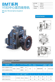 BMT series Y130 center high four-wire guide rail